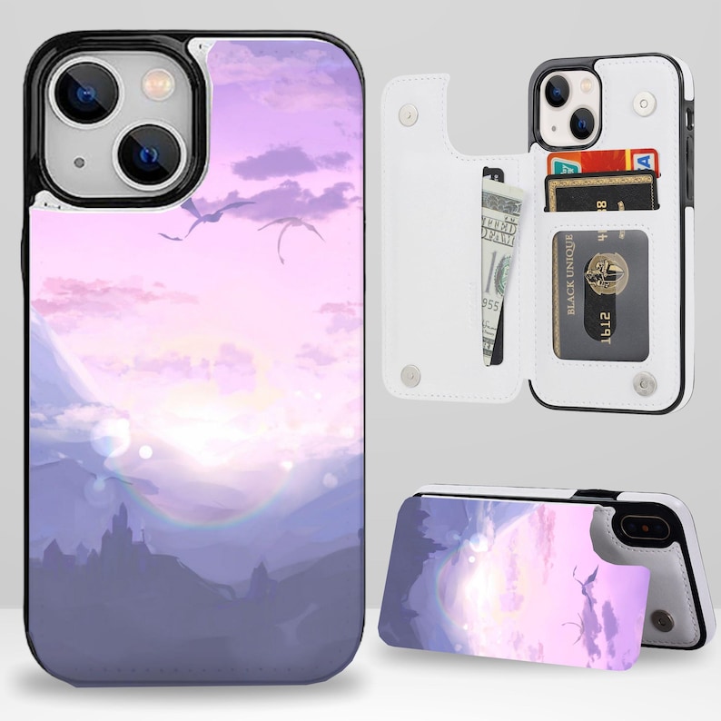 Fourth Wing Fanart Aesthetic Wallet Phone Case With Card Holder for ...