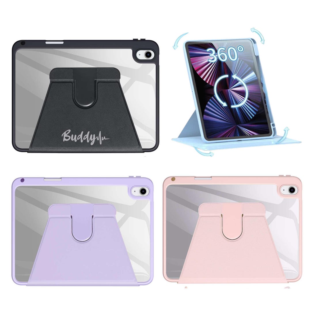 Cute Personalized 360 Rotating iPad Case With Pen Slot for iPad Pro 13 ...
