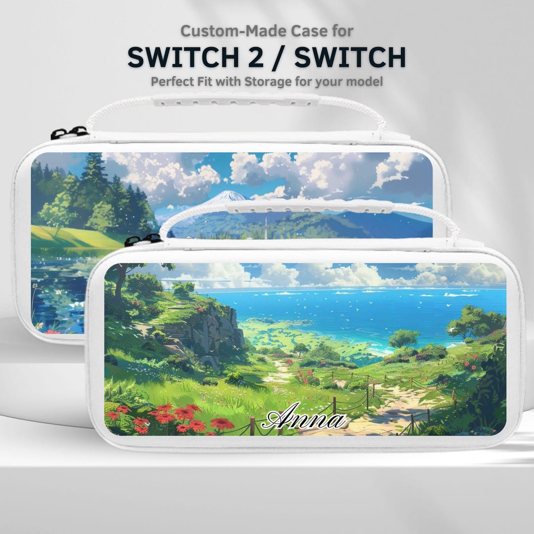 Personalized Ghibli Style Landscapes Switch Case for Nintendo Switch 2 ...
