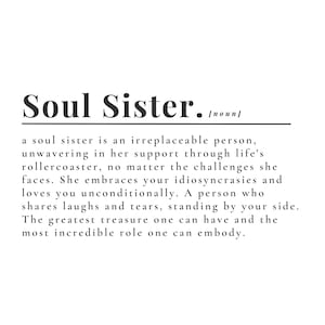Personalized Soul Sister Definition, Custom Photo Soul Sister Plaque ...