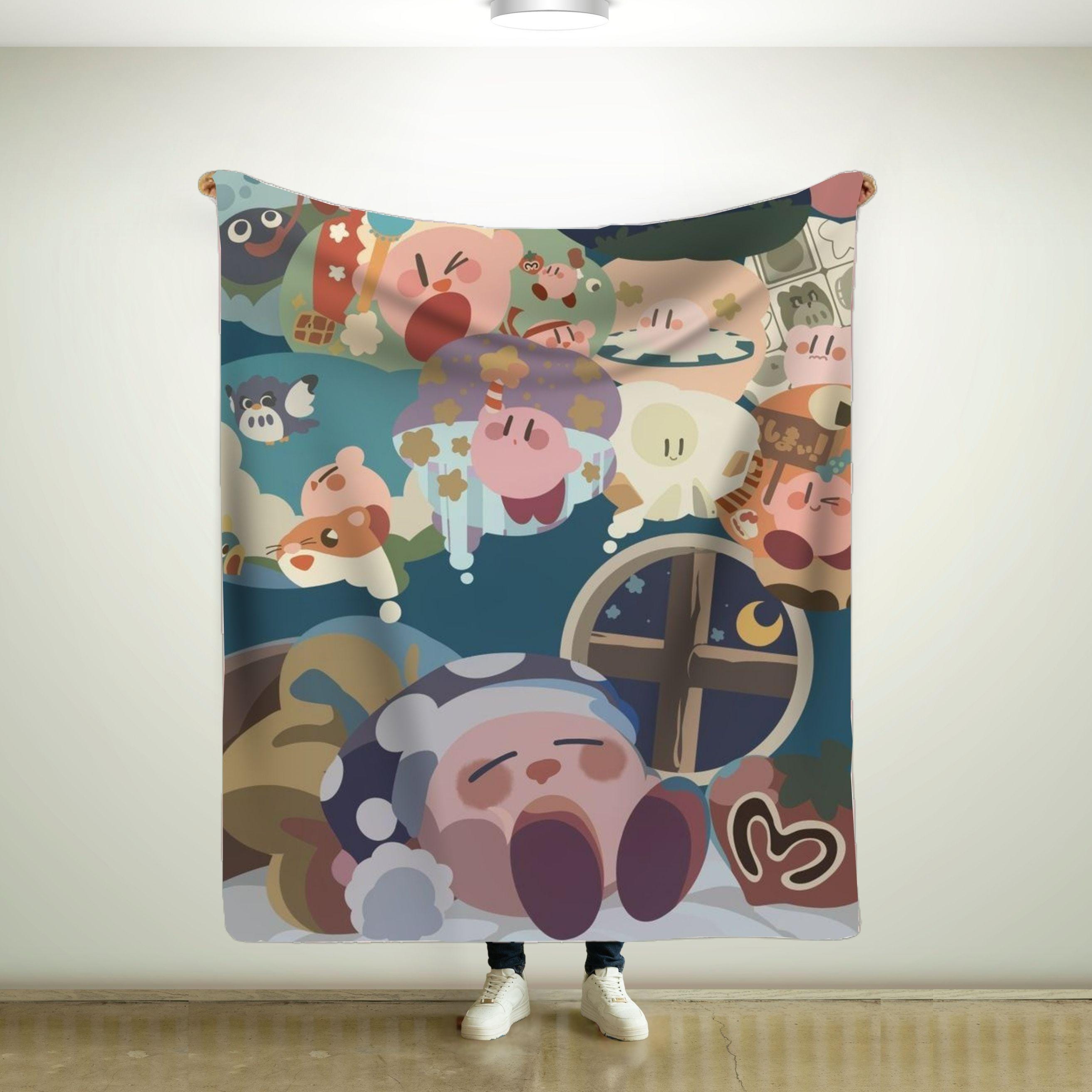 Cute Fanart Inspired by Pink Puffball Throw Blanket, Super Soft Cozy ...