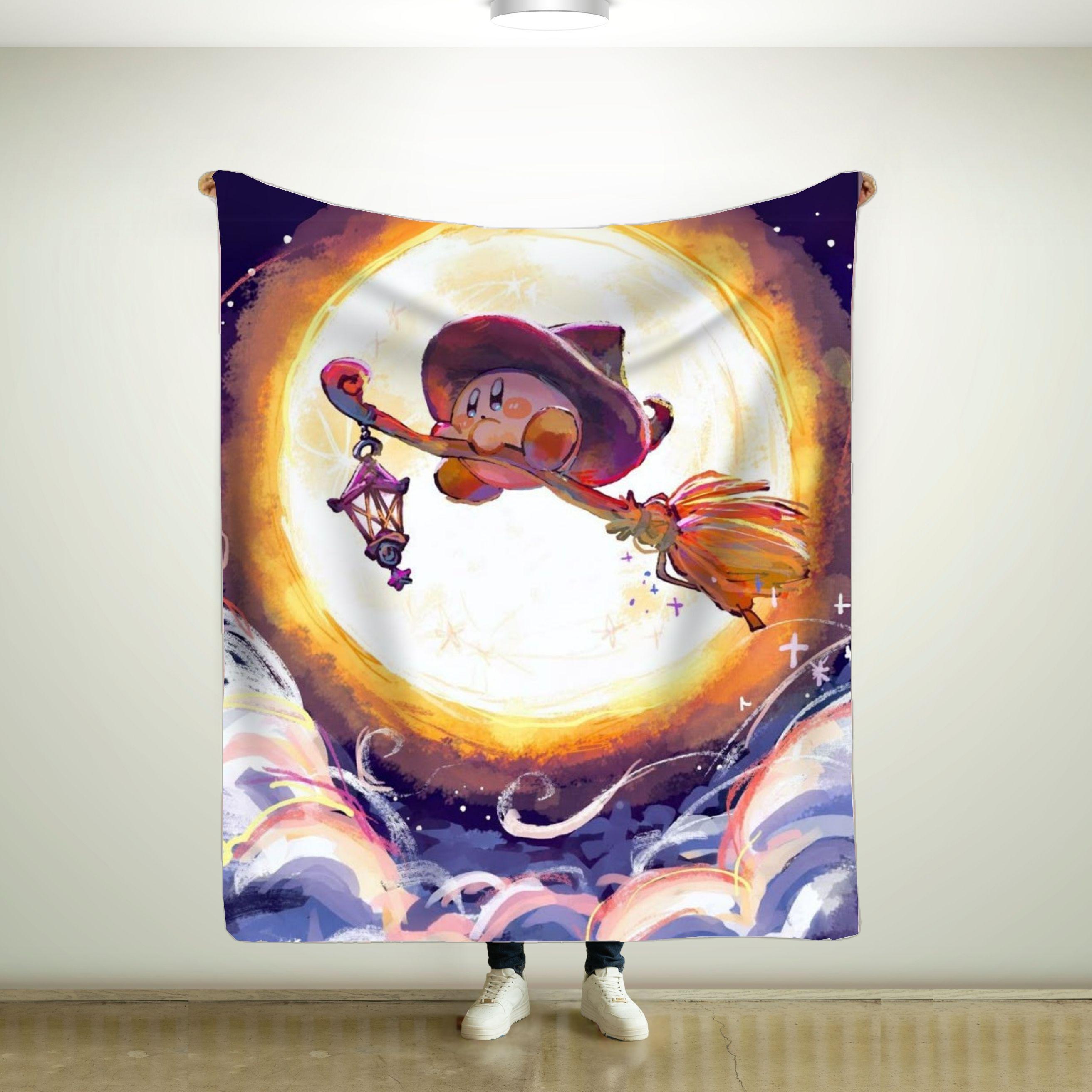 Cute Fanart Inspired by Pink Puffball Throw Blanket, Super Soft Cozy ...