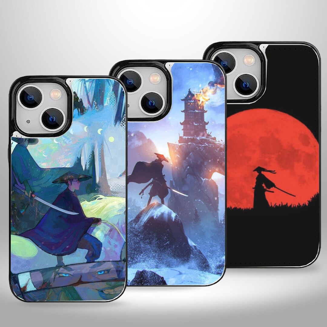 Samurai Anime Aesthetic Wallet Phone Case With Card Holder for iPhone ...