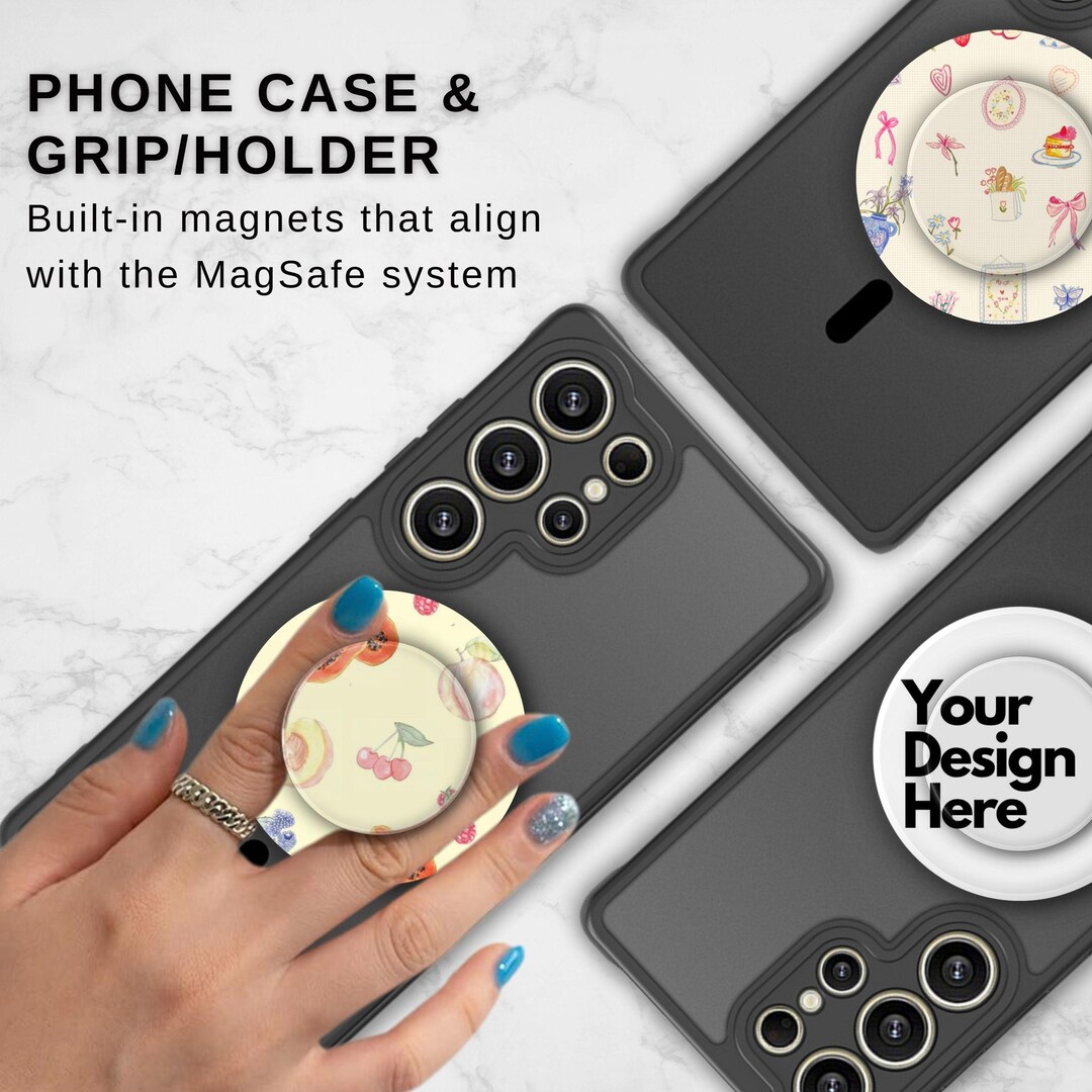 Artsy Drawing Magnetic Phone Grip Holder Work With Magsafe, Galaxy ...