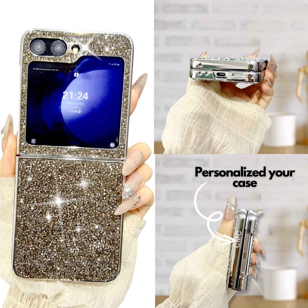 Cute Bling Personalized Galaxy Z Flip Phone Case for Samsung Galaxy Z ...
