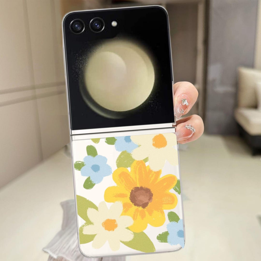 Cute Floral Galaxy Z Flip Phone Case for Samsung Galaxy Z Flip 6, Flip ...