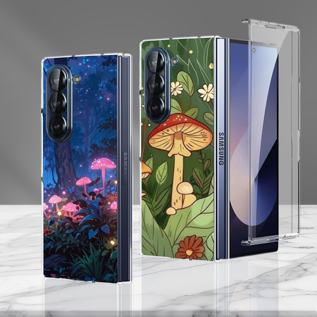 Whimsical Mushroom Galaxy Z Fold Phone Case for Samsung Galaxy Z Fold 7 ...