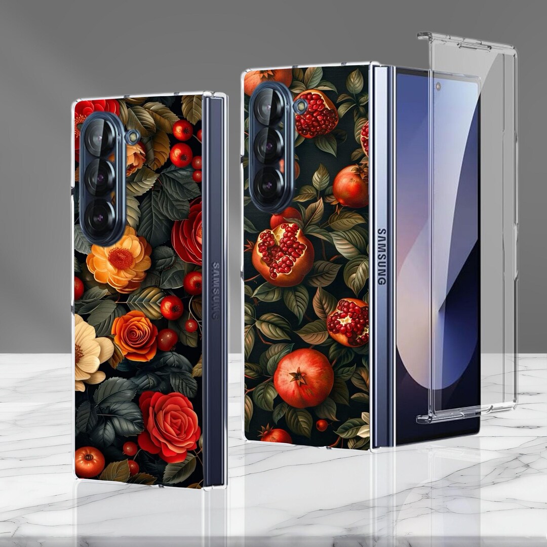 Botanical Galaxy Z Fold Phone Case With Screen Protector for Samsung ...