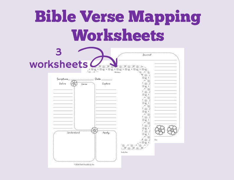 Bible Verse Mapping Worksheets, Bible Study, Verse Mapping Instructions ...