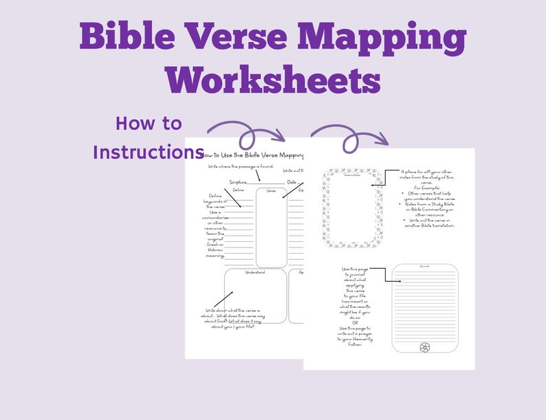 Bible Verse Mapping Worksheets, Bible Study, Verse Mapping Instructions ...