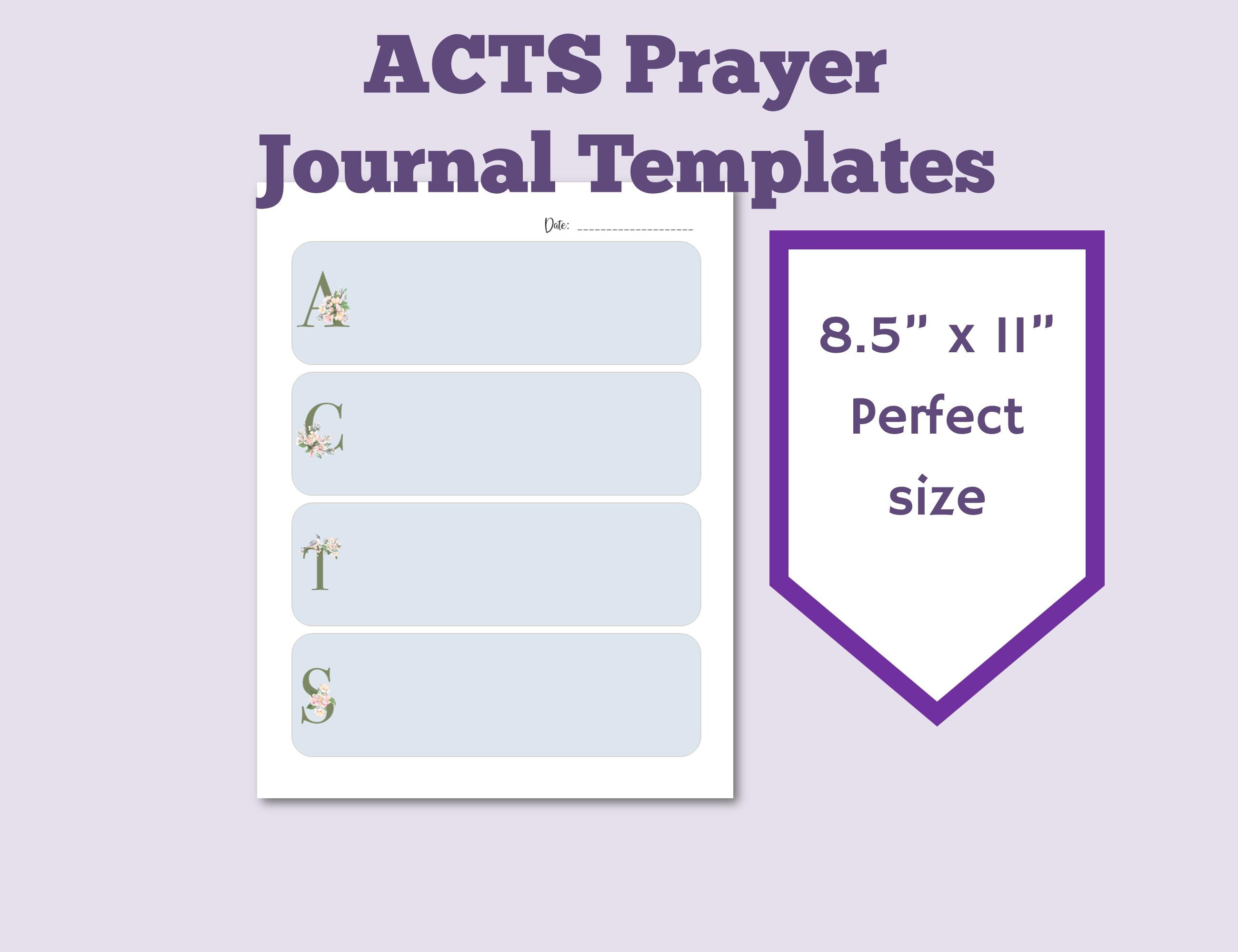 ACTS Prayer Method Templates, Pastel Floral ACTS Prayer Worksheet - Etsy