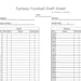 Fantasy Football Draft Day Sheet Template | Etsy