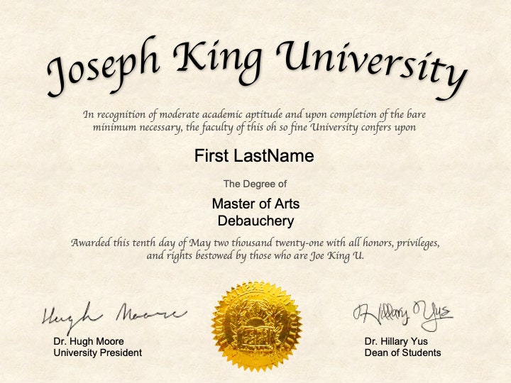 Doctorate Degree Certificate Template