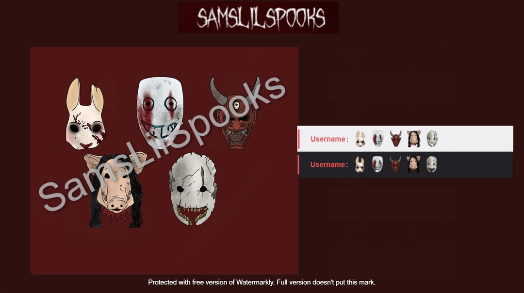 DBD (dead by Daylight) Killer Masks Badges/emotes for Twitch or Discord ...