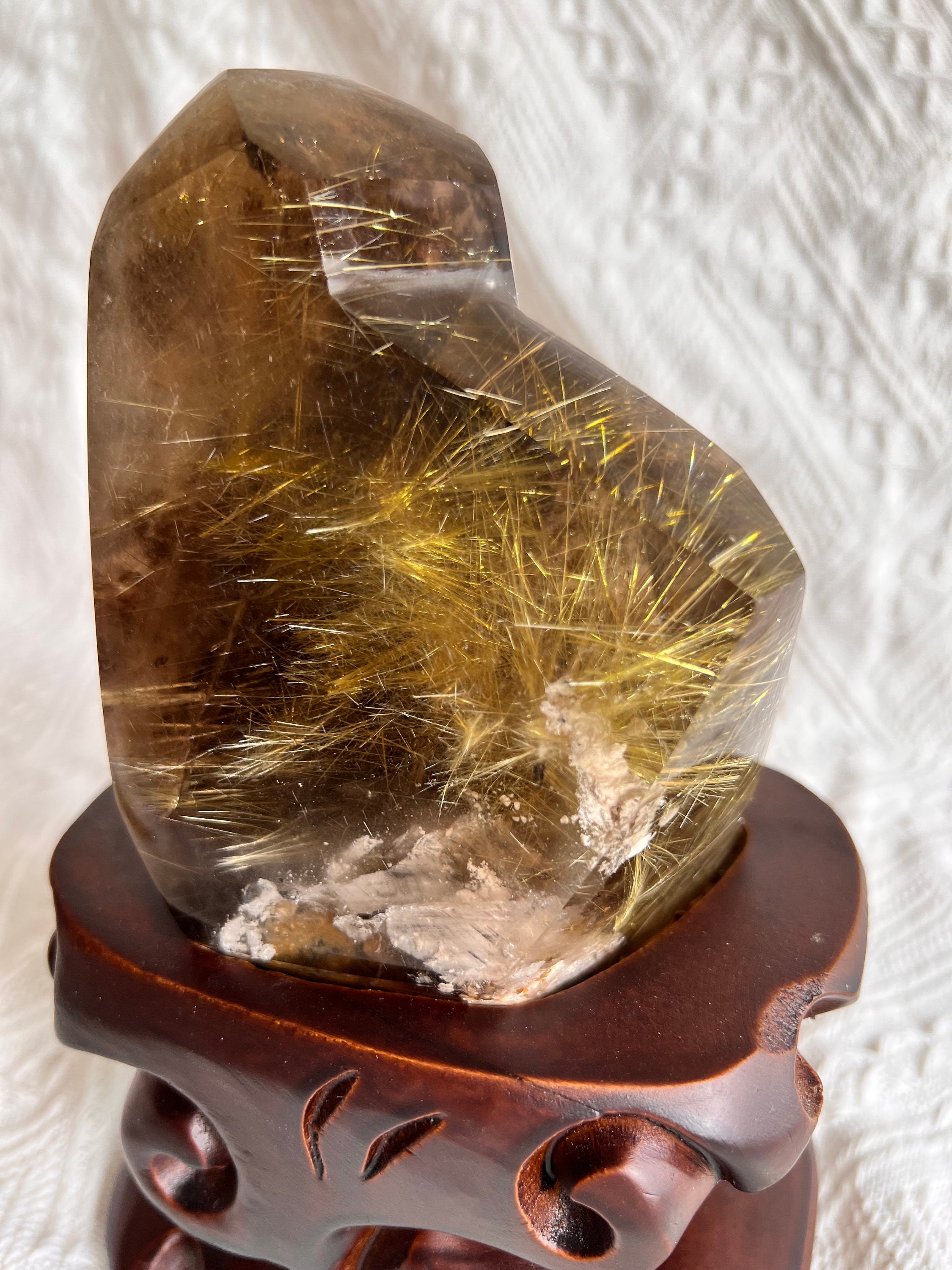 950g Rutilated Smoky Quartz Gold Rutile Polished Freeform - Etsy