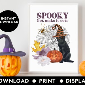 Set of FOUR Printable Boho Halloween Prints, Instant Download ...