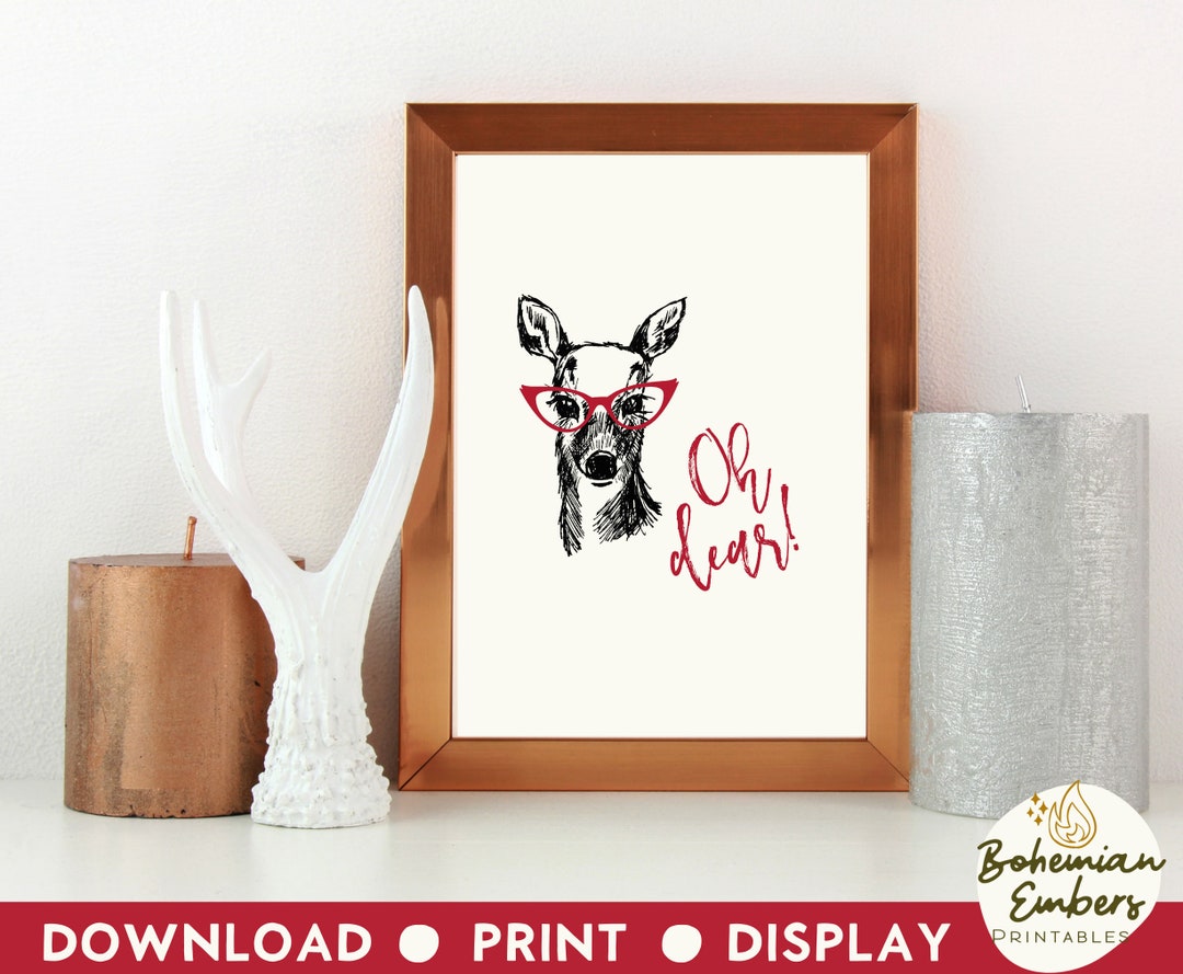 Valentine Printable, Oh Dear Print, Printable Wall Art, Digital ...