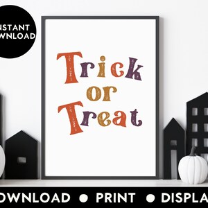 Set of FOUR Printable Boho Halloween Prints, Instant Download ...