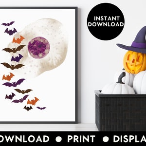 Set of FOUR Printable Boho Halloween Prints, Instant Download ...