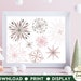 SET OF FIVE Printable Snowflake Bundle Winter Wall Decor - Etsy