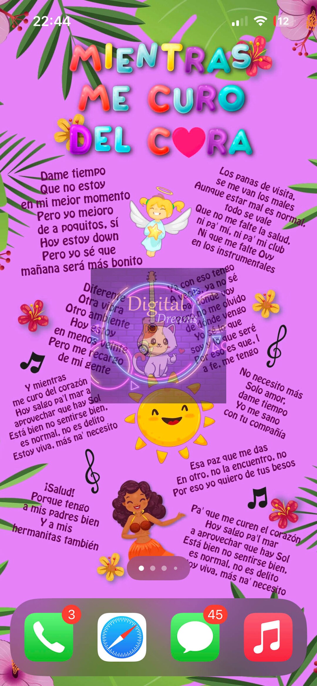 Mientras Me Curo Del Cora Wallpaper - Etsy