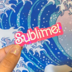 Sublime Barbi Movie Sticker Ken Quotes Holographic Sticker Laptop ...