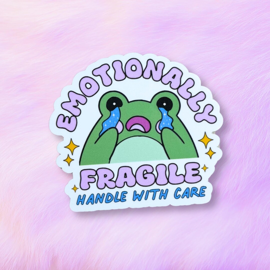 Emotionally Fragile, Handle With Care Sticker | Clear and Holographic ...