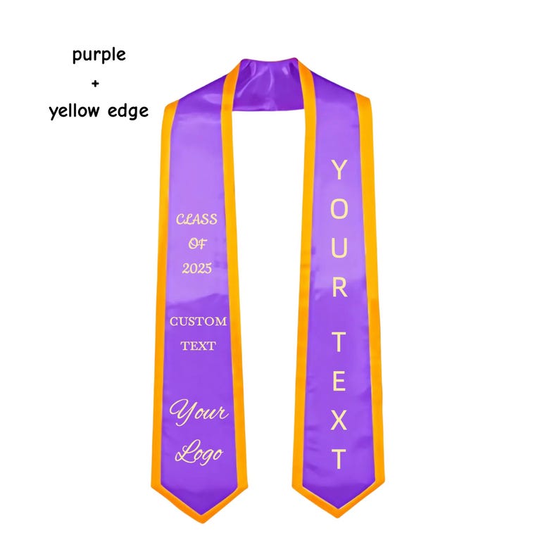 Custom Class of 2025 Graduation Sash: Embroidered Satin Stole ...