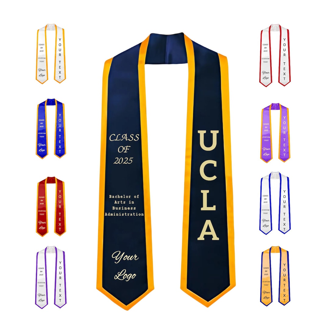 Custom Class of 2025 Graduation Sash: Embroidered Satin Stole ...