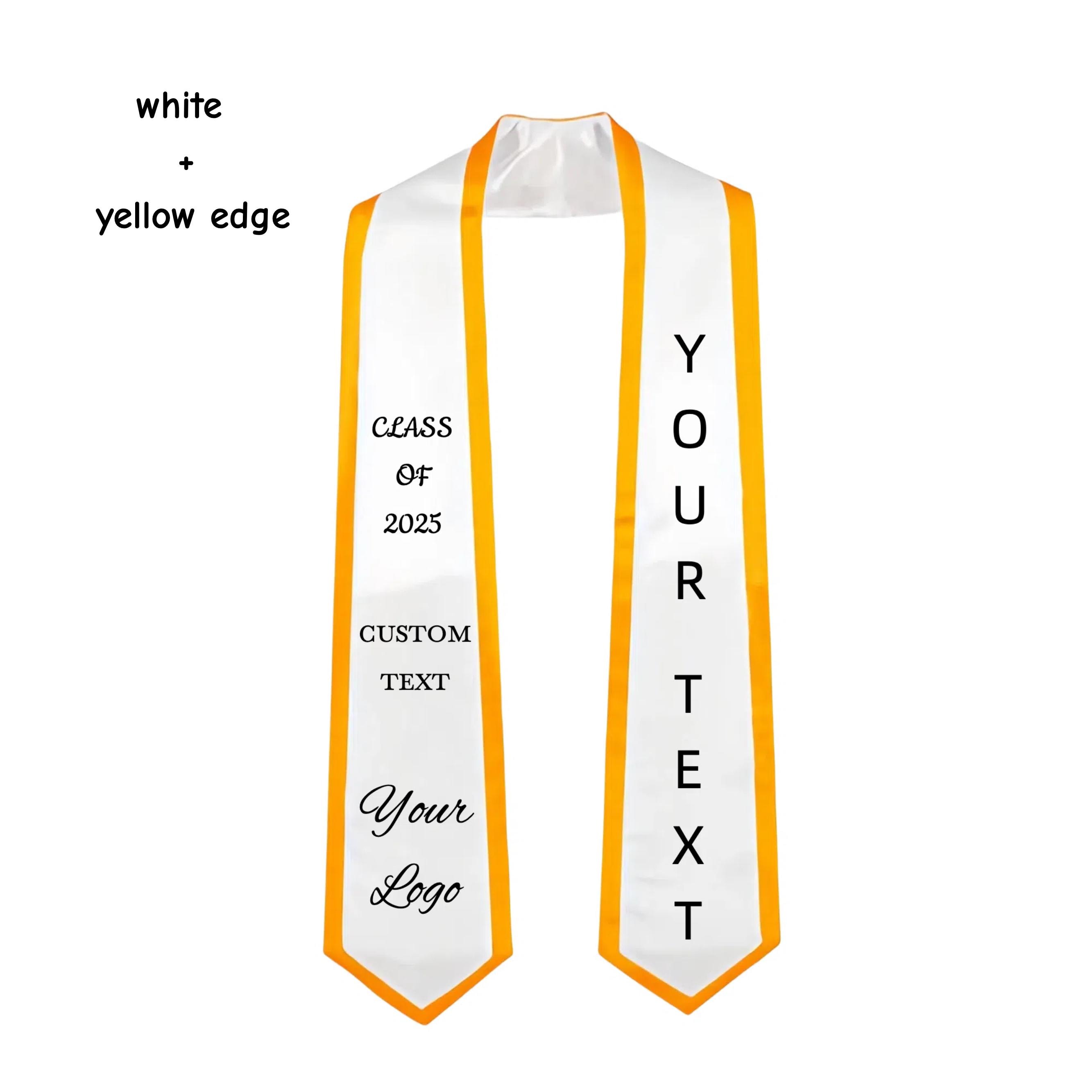 Custom Class of 2025 Graduation Sash: Embroidered Satin Stole ...