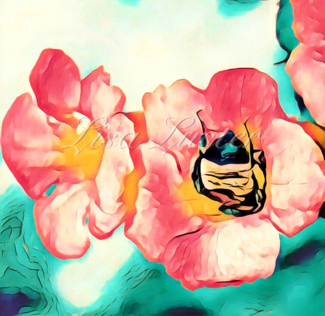 Bumble Bee on Trumpet Vine Photograph - Etsy
