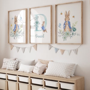 Personalised Peter Rabbit Nursery Decor Set of 3 Beatrix Potter Nursery ...