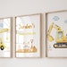 Personalised Construction Wall Decor Set of 3 Kids Room Decor - Etsy