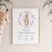 Peter Rabbit Baby Girl Birth Announcement Nursery Print Birth Details ...