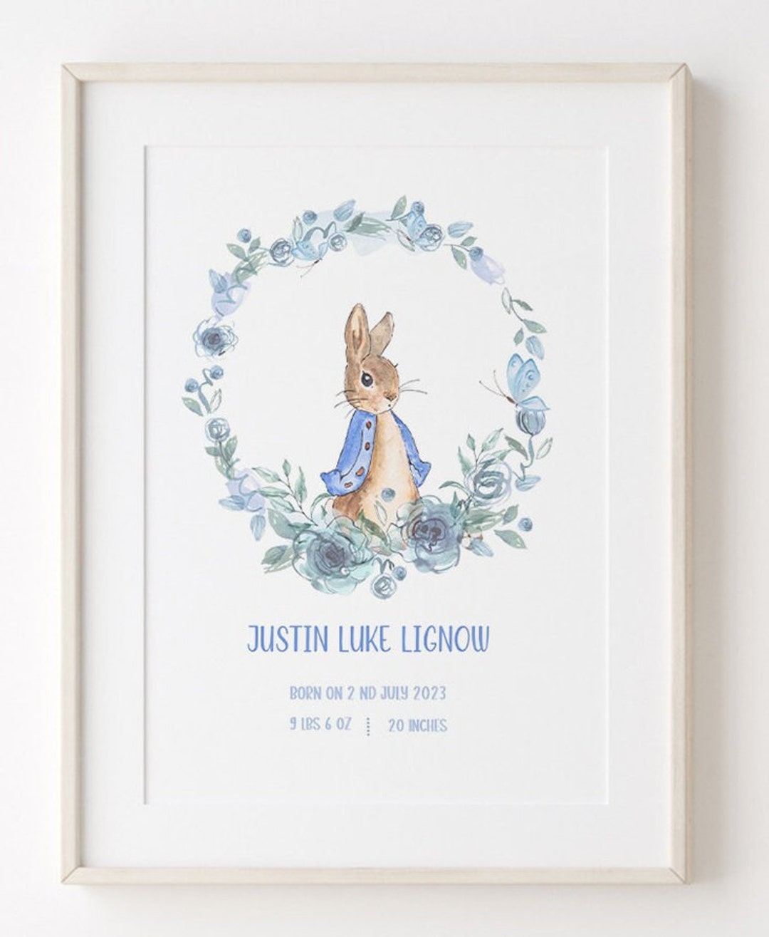 Personalised Peter Rabbit Nursery Decor Beatrix Potter Nursery Wall Art ...