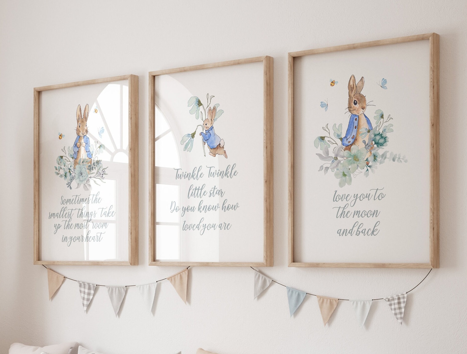 Peter Rabbit Nursery Wall Decor Kids Bedroom Wall Art Boys Decor Room ...