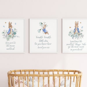 Peter Rabbit Nursery Wall Decor Kids Bedroom Wall Art Boys Decor Room ...