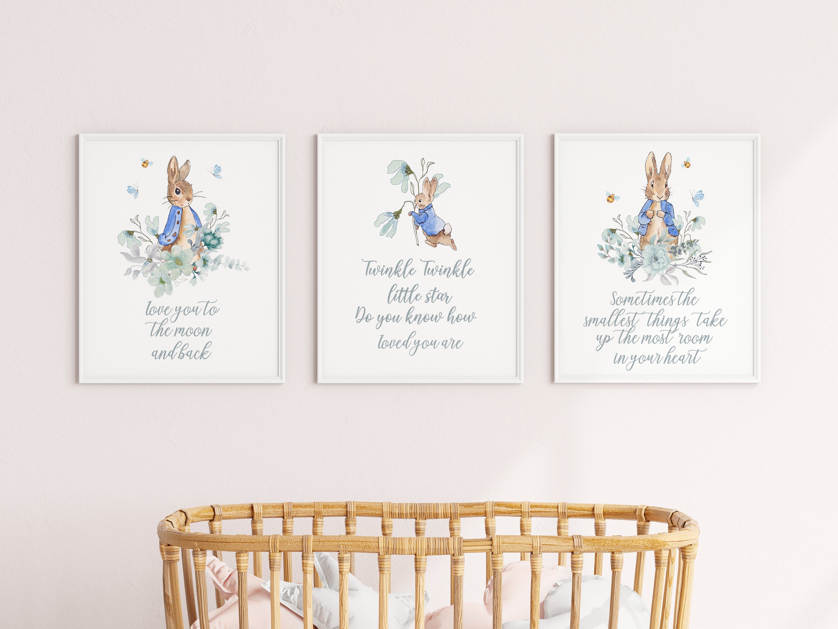 Peter Rabbit Nursery Wall Decor Kids Bedroom Wall Art Boys Decor Room ...