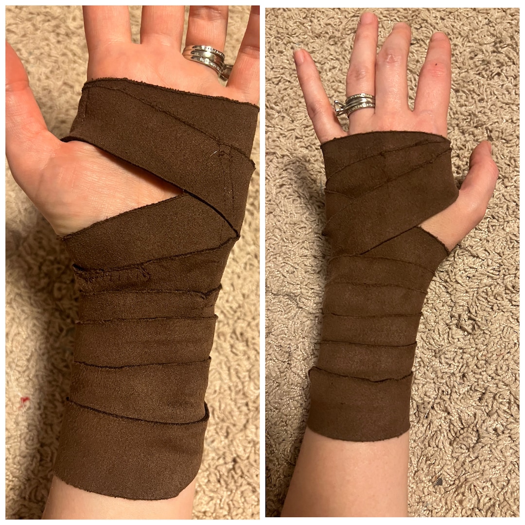 Warrior Hand Wraps, Dark Brown, Premium Stretch Faux Suede - Etsy