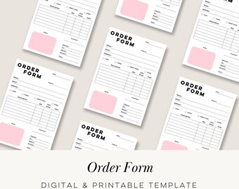 Freshie Order Form, Printable Order Form, Small Business Order Form ...