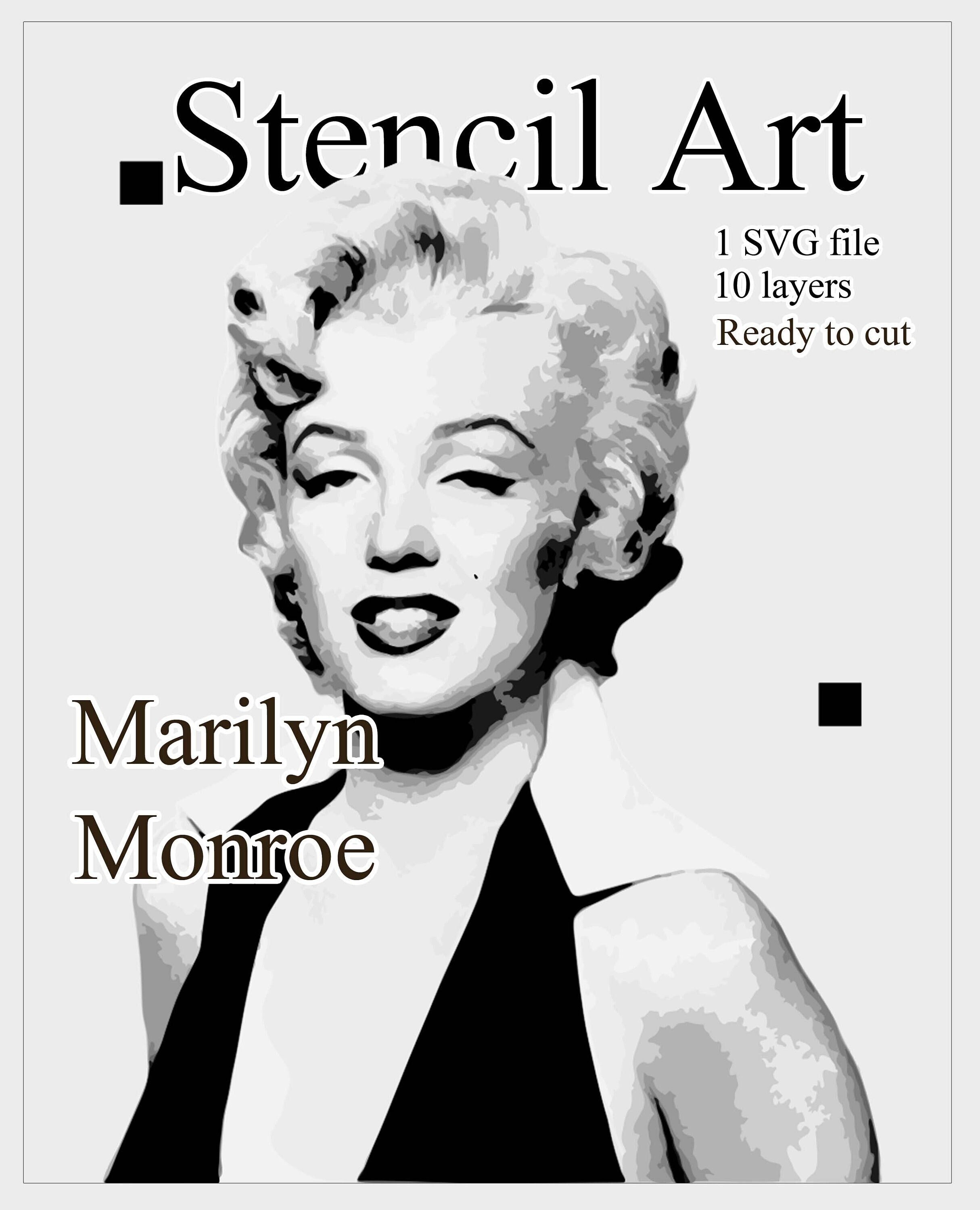 Marilyn Monroe Stencil Layers Marilyn Monroe Stencil Layers