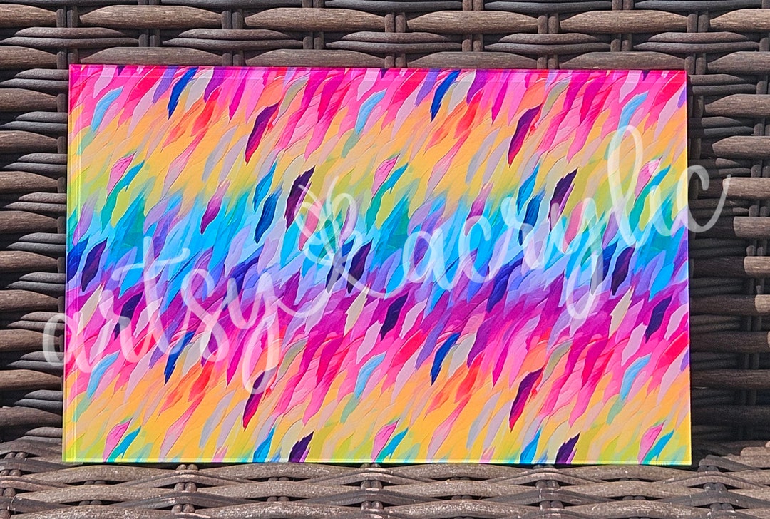 Brush Strokes Colorful Artsy Acrylic - Etsy