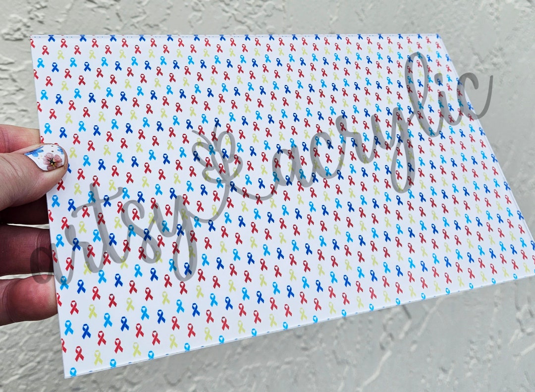Autism Awareness Ribbon Artsy Acrylic - Etsy