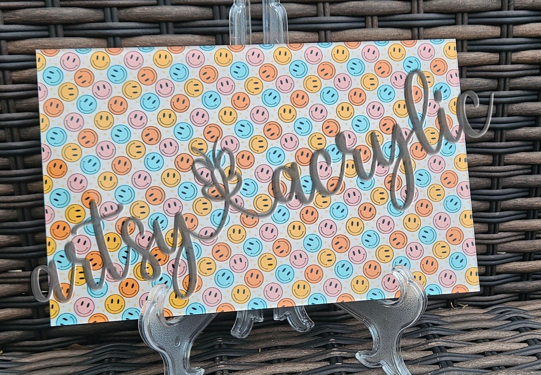 Retro Smiley Faces Artsy Acrylic - Etsy