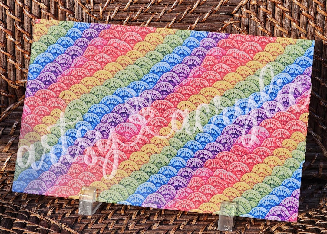 Colorful Crochet Rainbow Artsy Acrylic - Etsy