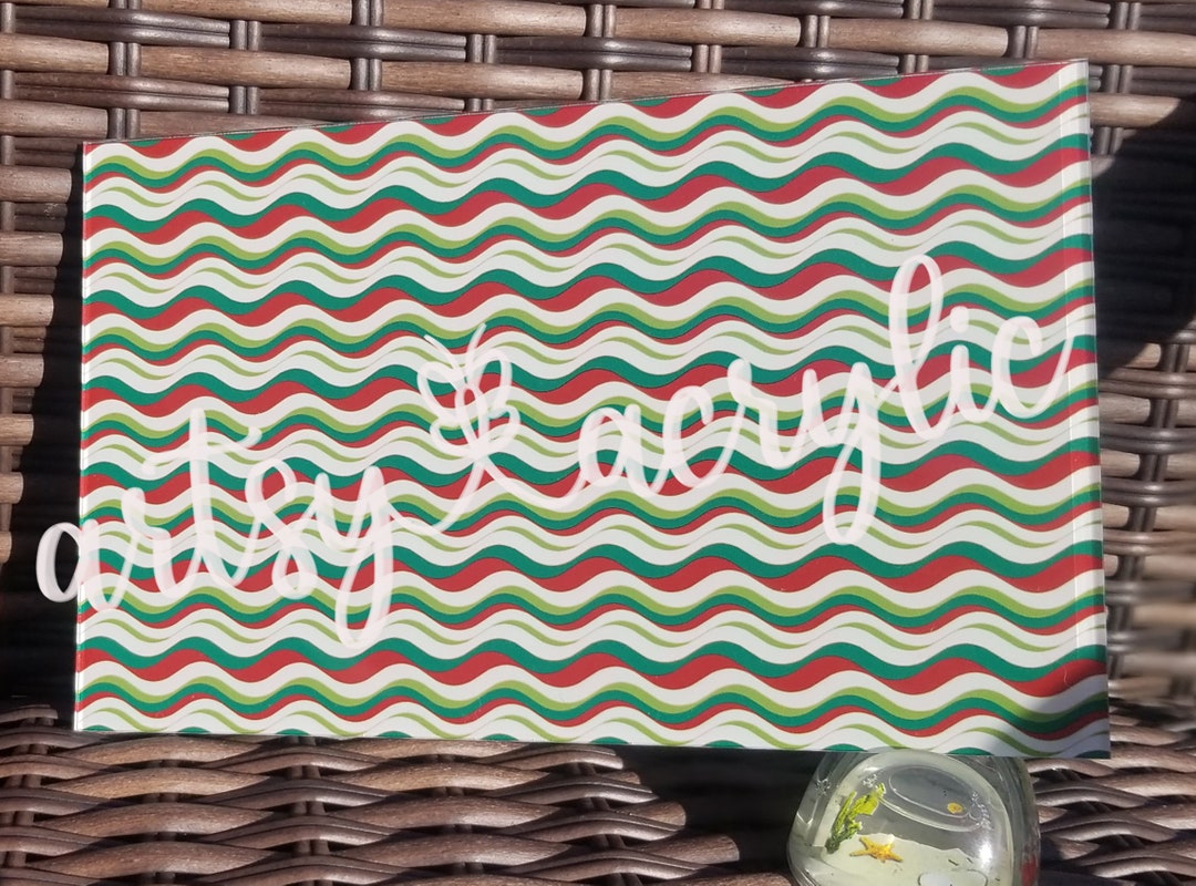 Christmas Waves Artsy Acrylic - Etsy
