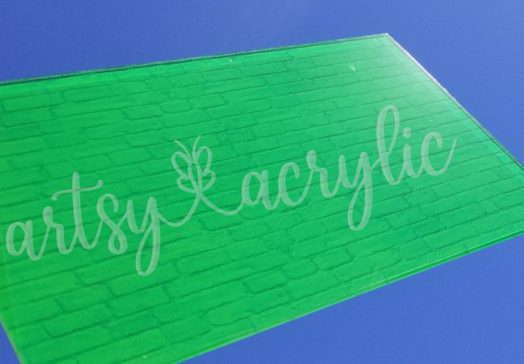 Brick - Green Artsy Acrylic - Etsy