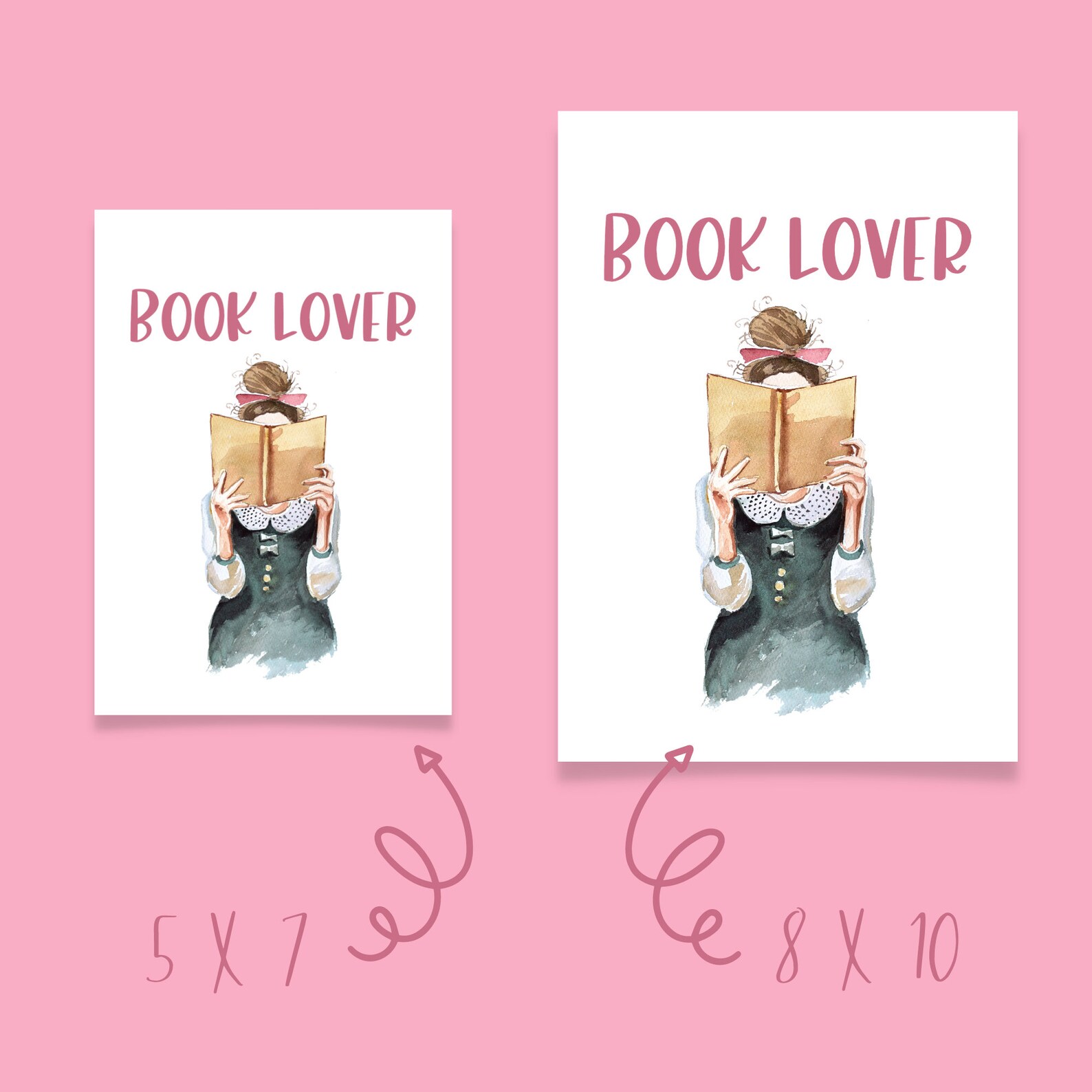 Book Lover Digital Print, Chic Book Lover, Book Wall Art, Reading - Etsy