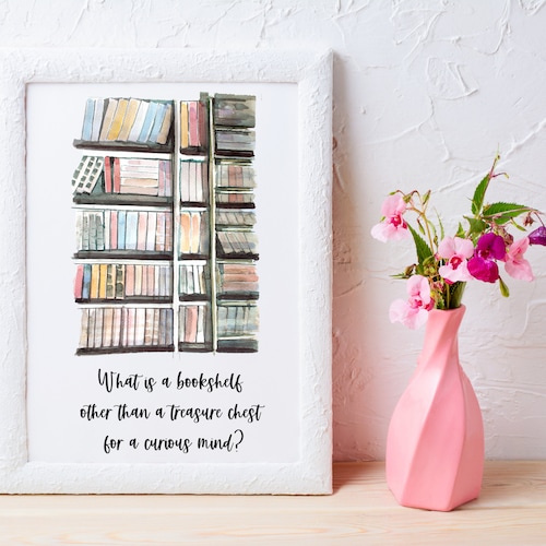 Book Wall Art Book Quote What is a Bookshelf Other Than a - Etsy