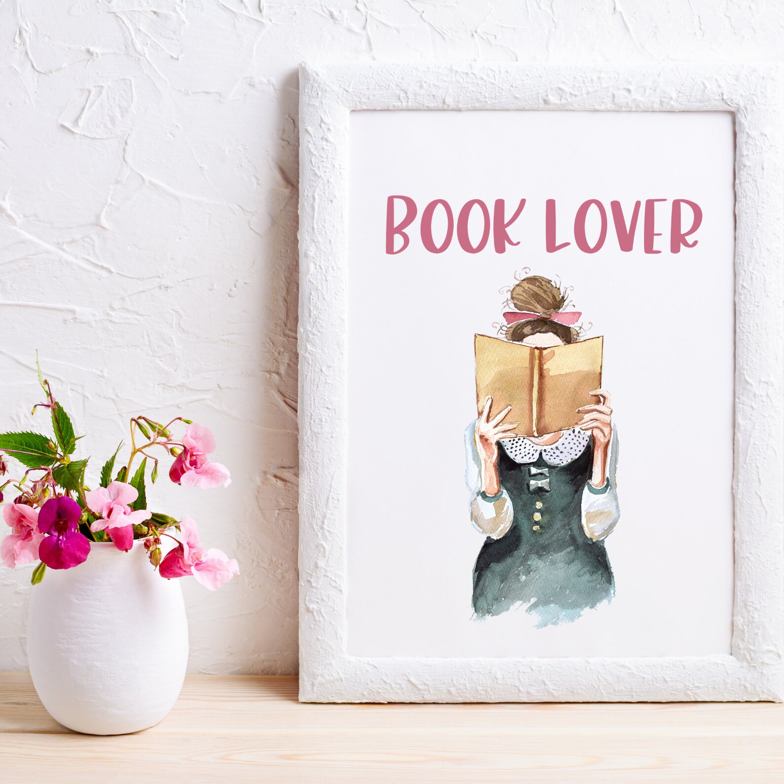 Book Lover Digital Print, Chic Book Lover, Book Wall Art, Reading - Etsy